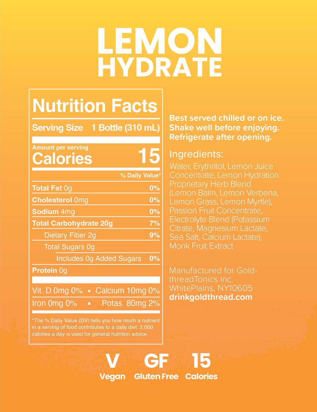 Lemon Hydrate – Goldthread Tonics